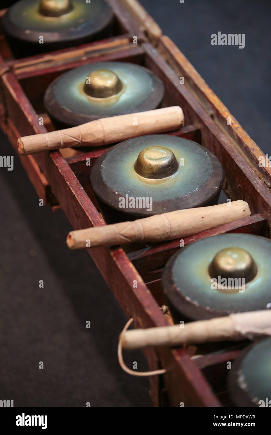 Classic musical gongs Stock Photo - Alamy