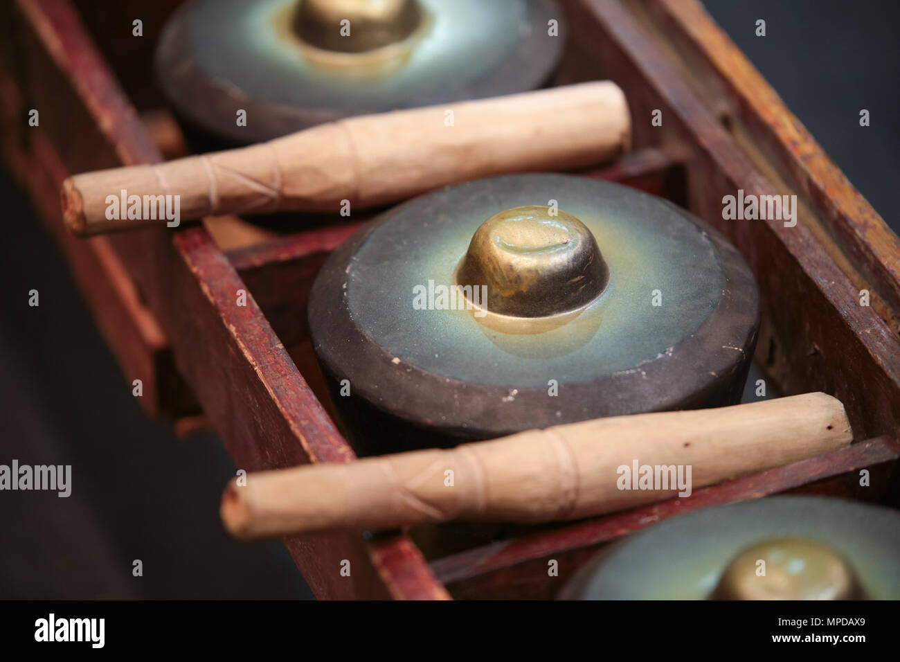 Classic musical gongs Stock Photo - Alamy