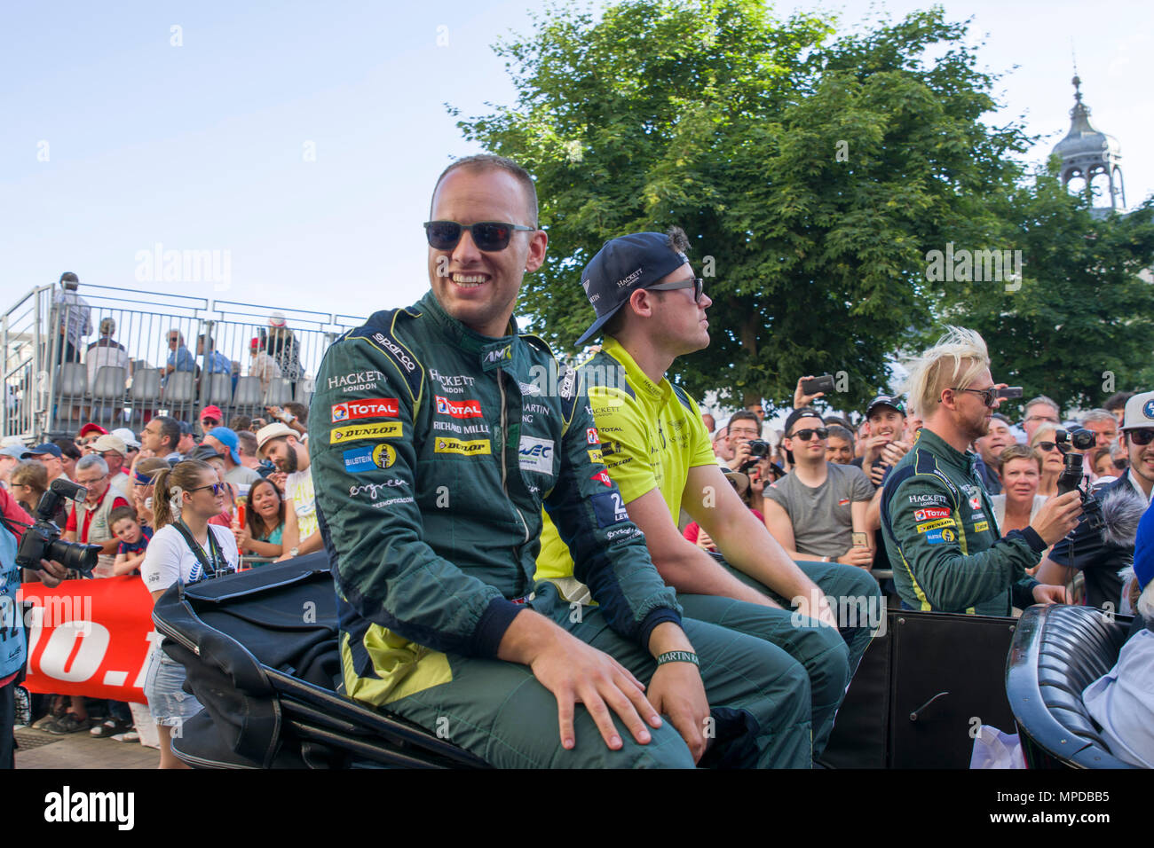 LE MANS, FRANCE - JUNE 16, 2017: Nicki Thiim Richie Stanaway Marco ...