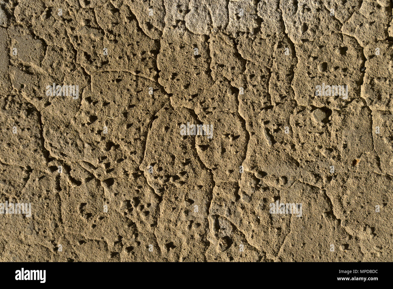 background, texture - brown clay wall with bumps and cracks Stock Photo ...