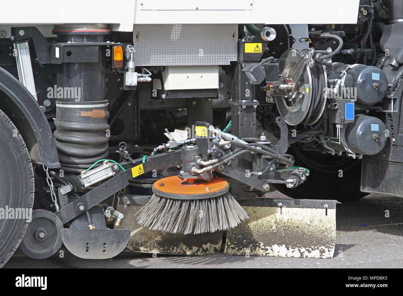 Mechanical Street Sweeper and Vacuum Cleaning Machine Stock Photo - Alamy