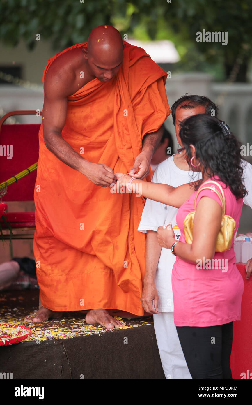 inside Maha Vihara buddhish temple, Kuala Lumpur Malaysia, on wesak day ...