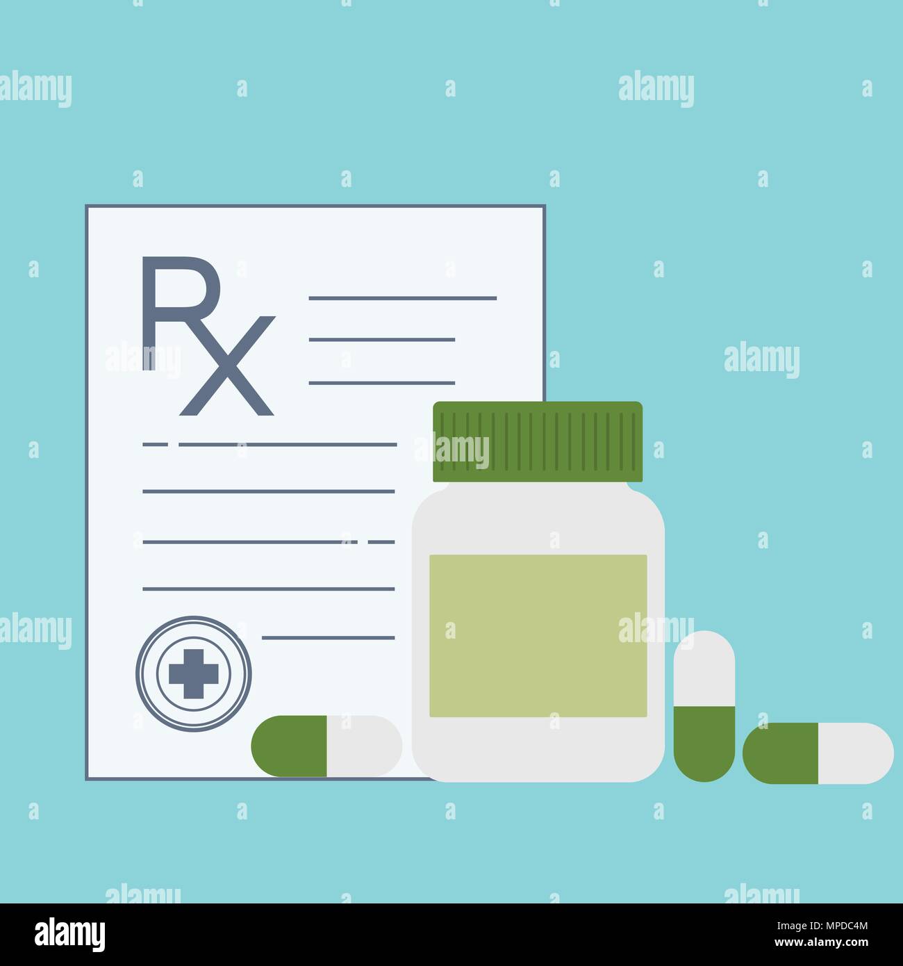 Rx bottle Stock Vector Images - Alamy