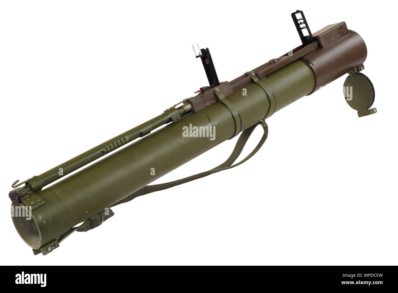 anti-tank rocket propelled grenade launcher "bazooka" isolated on white Stock Photo - Alamy