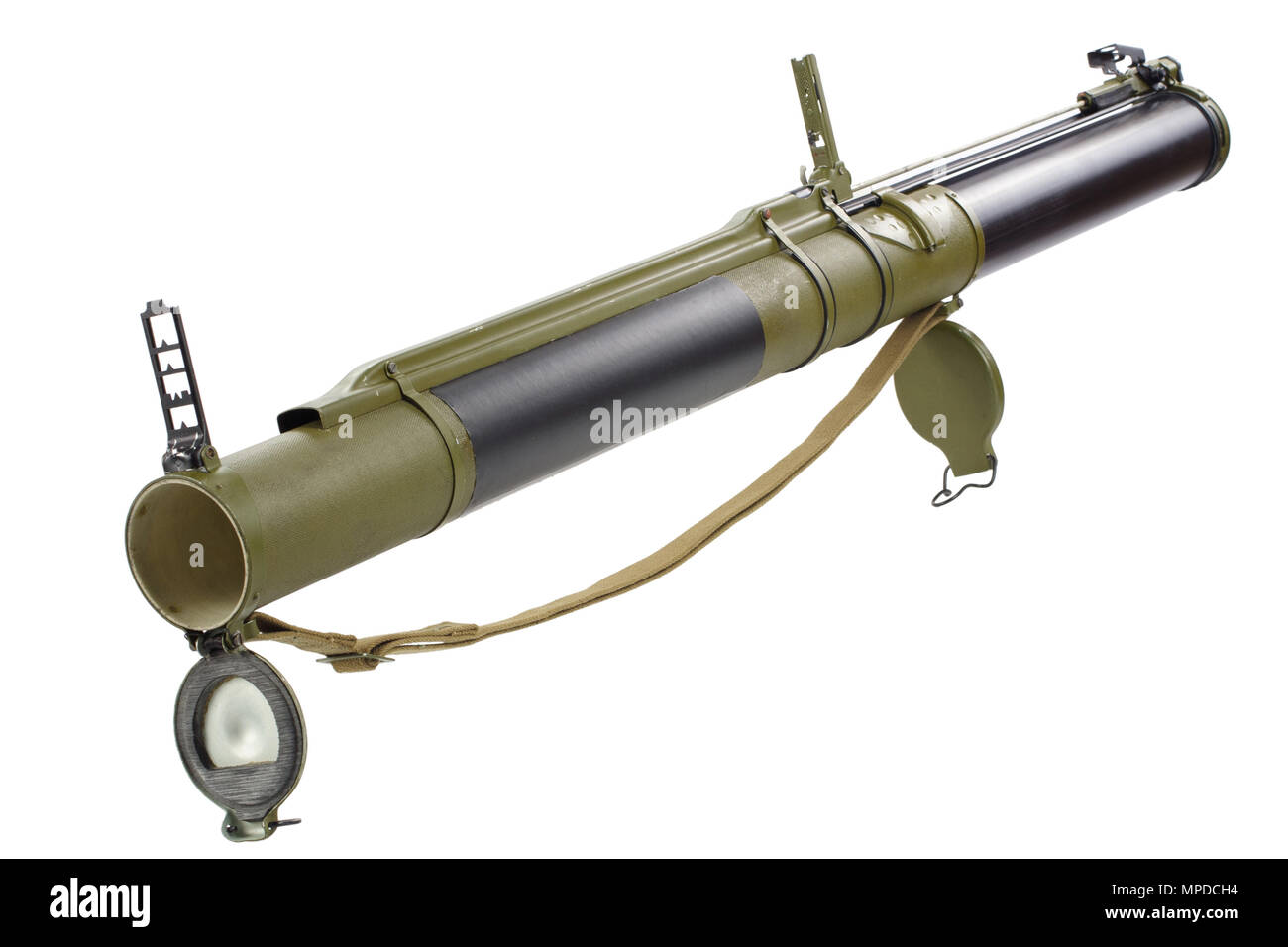 anti-tank rocket propelled grenade launcher isolated on white Stock ...