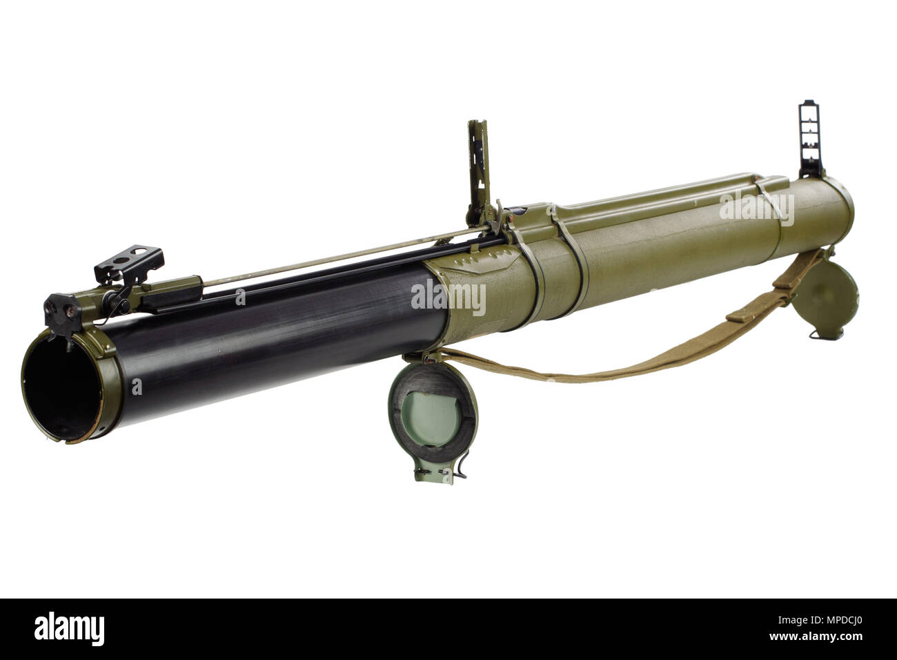 anti-tank rocket propelled grenade launcher isolated on white Stock ...