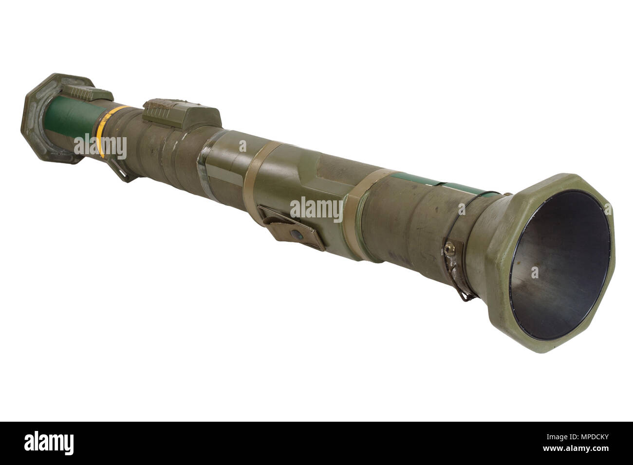 anti-tank rocket propelled grenade launcher isolated on white Stock ...