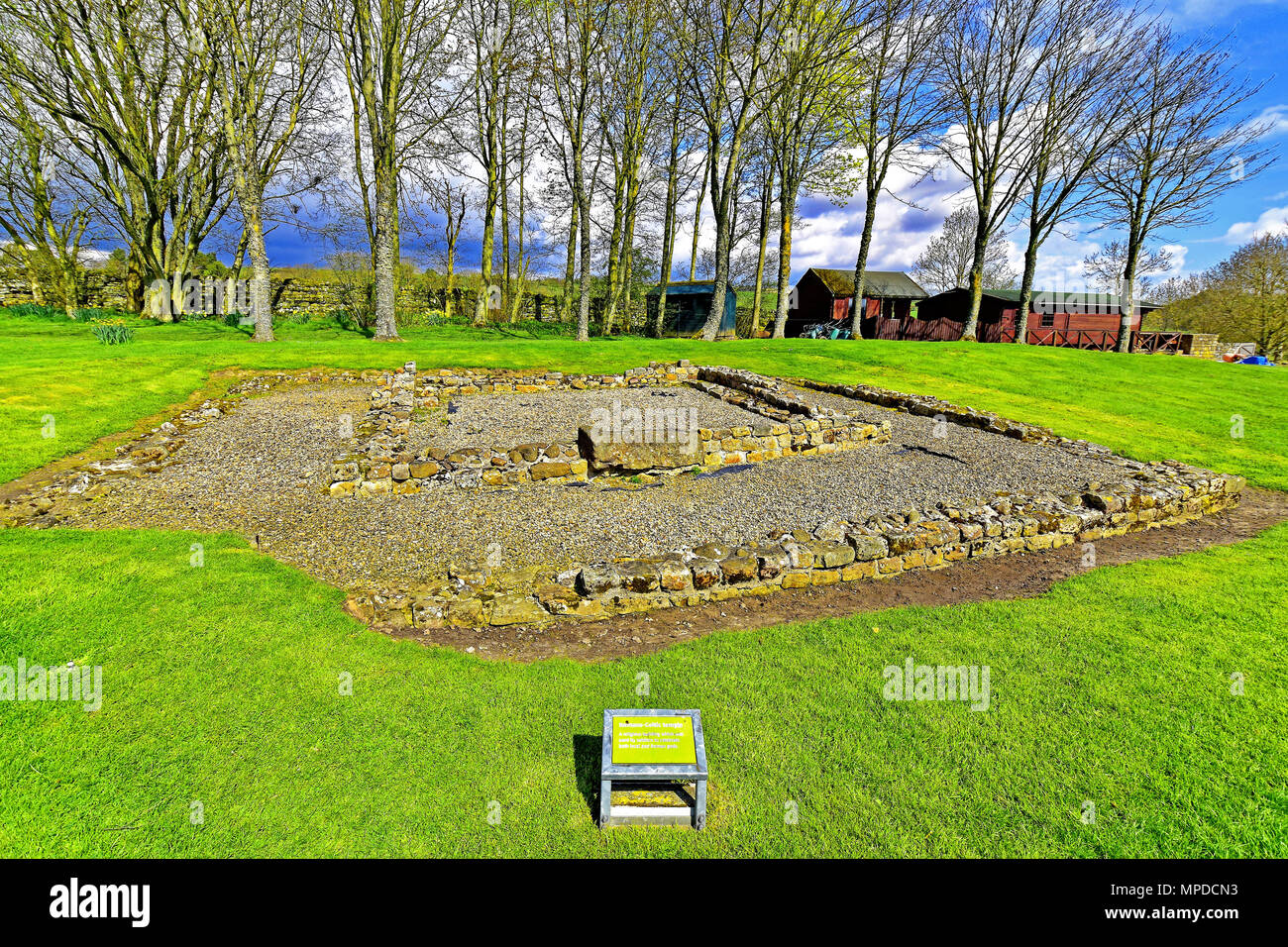 Vindolanda Fort and Museum Northumberland Roman Celtic temple Stock ...