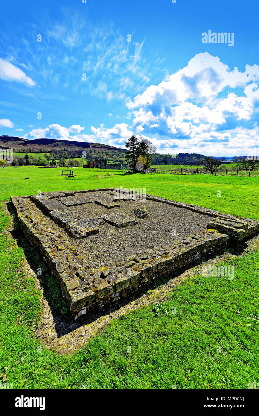 Vindolanda Fort and Museum Northumberland Roman temple Stock Photo - Alamy