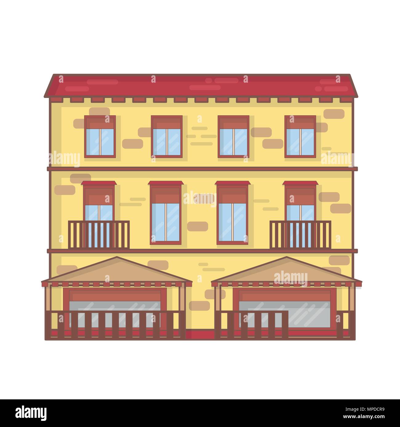 House architecture outline vector illustration. architecture line art ...