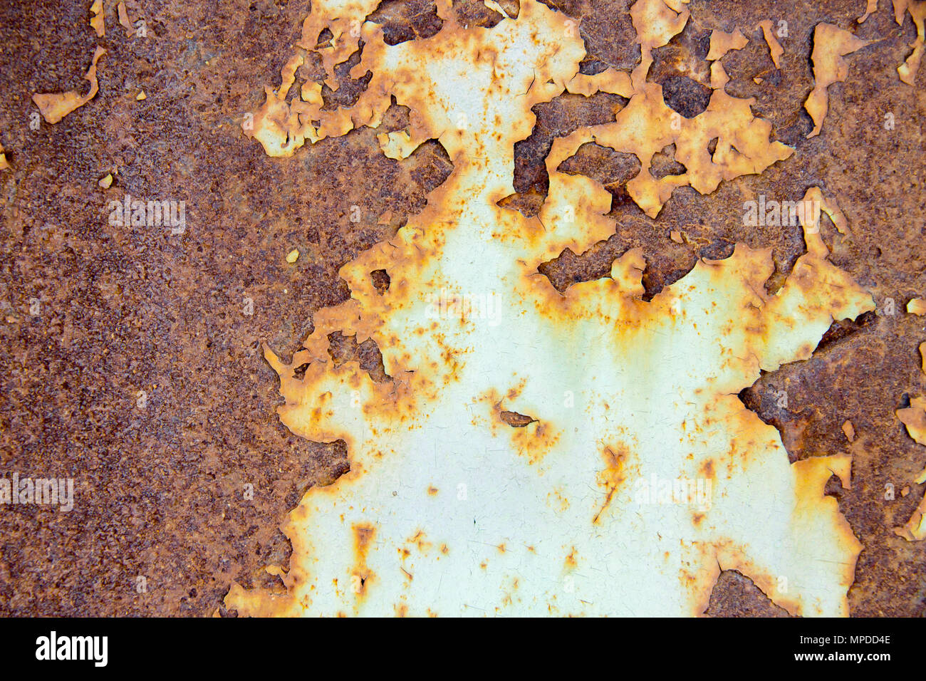 Rusty surface with paint peeling close-up Stock Photo - Alamy