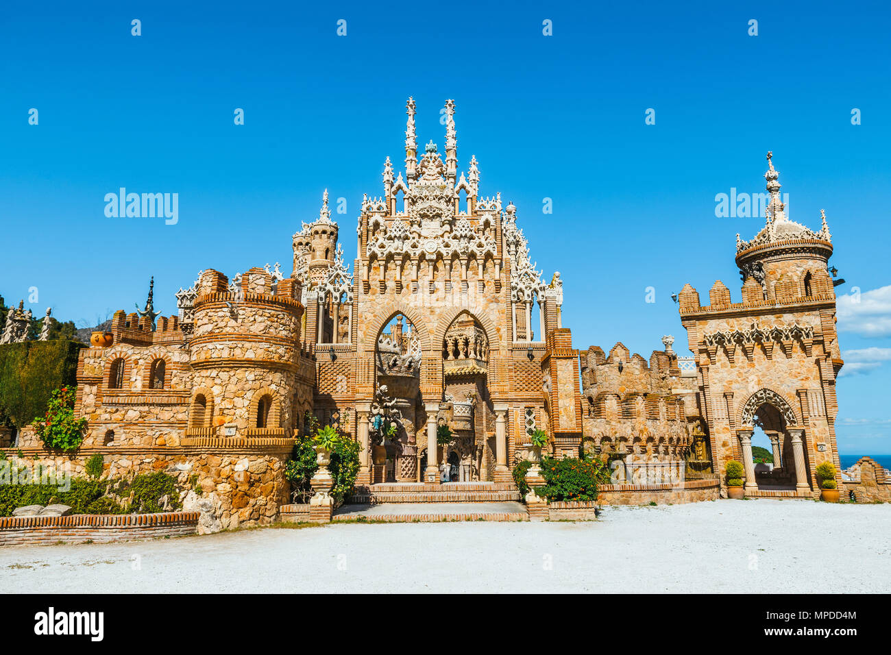 Colomares castle in Benalmadena, dedicated of Christopher Columbus ...
