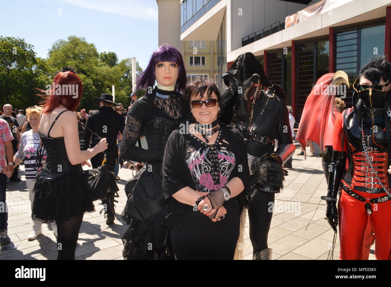 leipzig sachsen saxonia germany deutschland may 2018 : WGT wave gotik ...