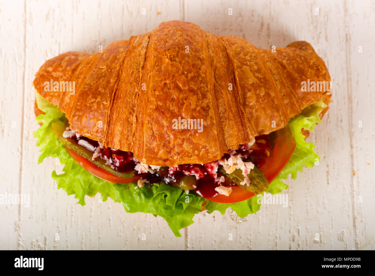 Croissant with minced meat Stock Photo - Alamy