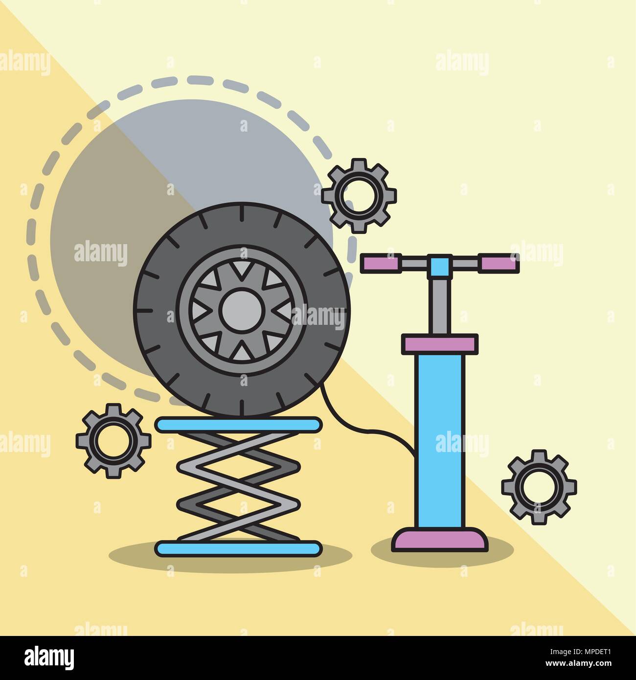 Wheel pump motor Stock Vector Images - Alamy