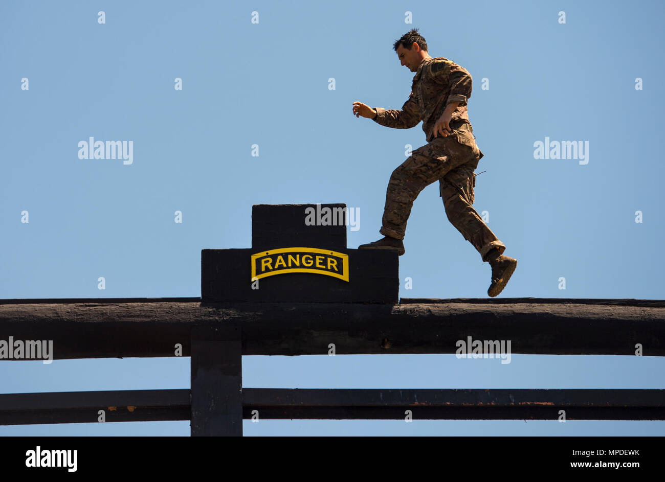 U.S. Army 1st Lt. Jordan Farrell, 82nd Airborne Division Ranger, walks ...