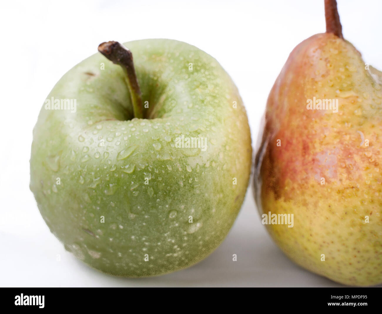 Fruits on white background Stock Photo - Alamy