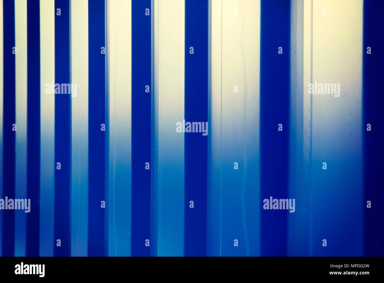 Blue metal profiled sheets surface in perspective Stock Photo - Alamy