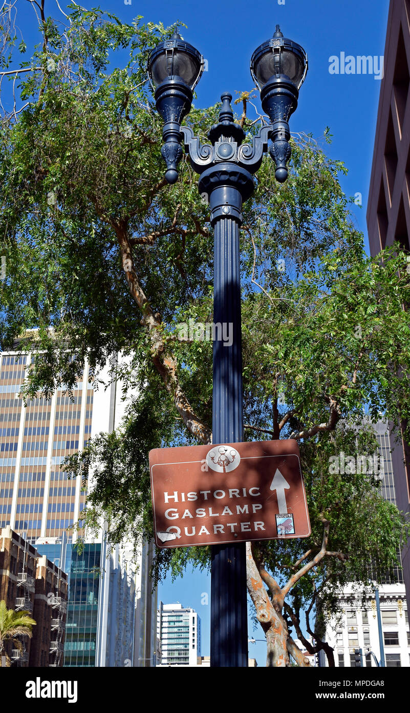 Gaslamp Quarter Sign High Resolution Stock Photography and Images - Alamy