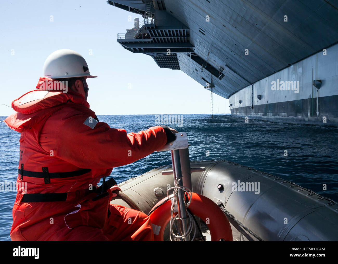 OCEAN (April 9, 2017) -- Lt. John Curran, assigned to Pre-Commissioning ...