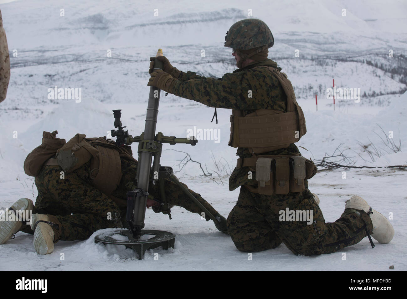 U.S. Marines with Marine Rotational Force Europe 17.1 (MRF-E), register ...