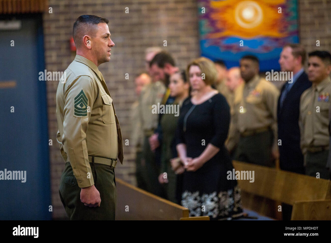 U.S. Marine Corps 1st Sgt. Keith Connor, company 1st Sgt., Headquarters ...