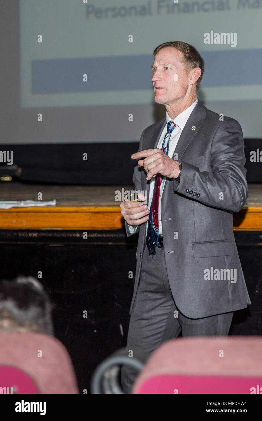 Bob Bieri gives a brief about the Blended Retirement System during ...