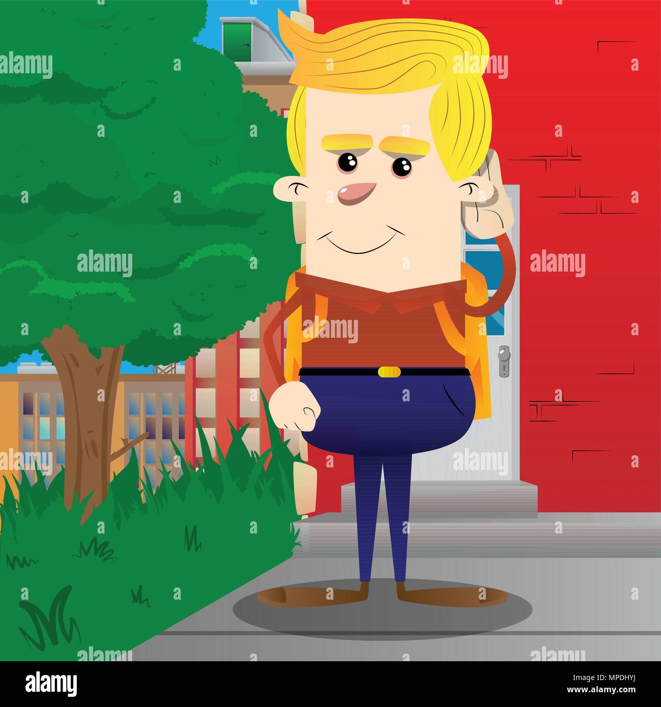 Child listening hand to ear Stock Vector Images - Alamy