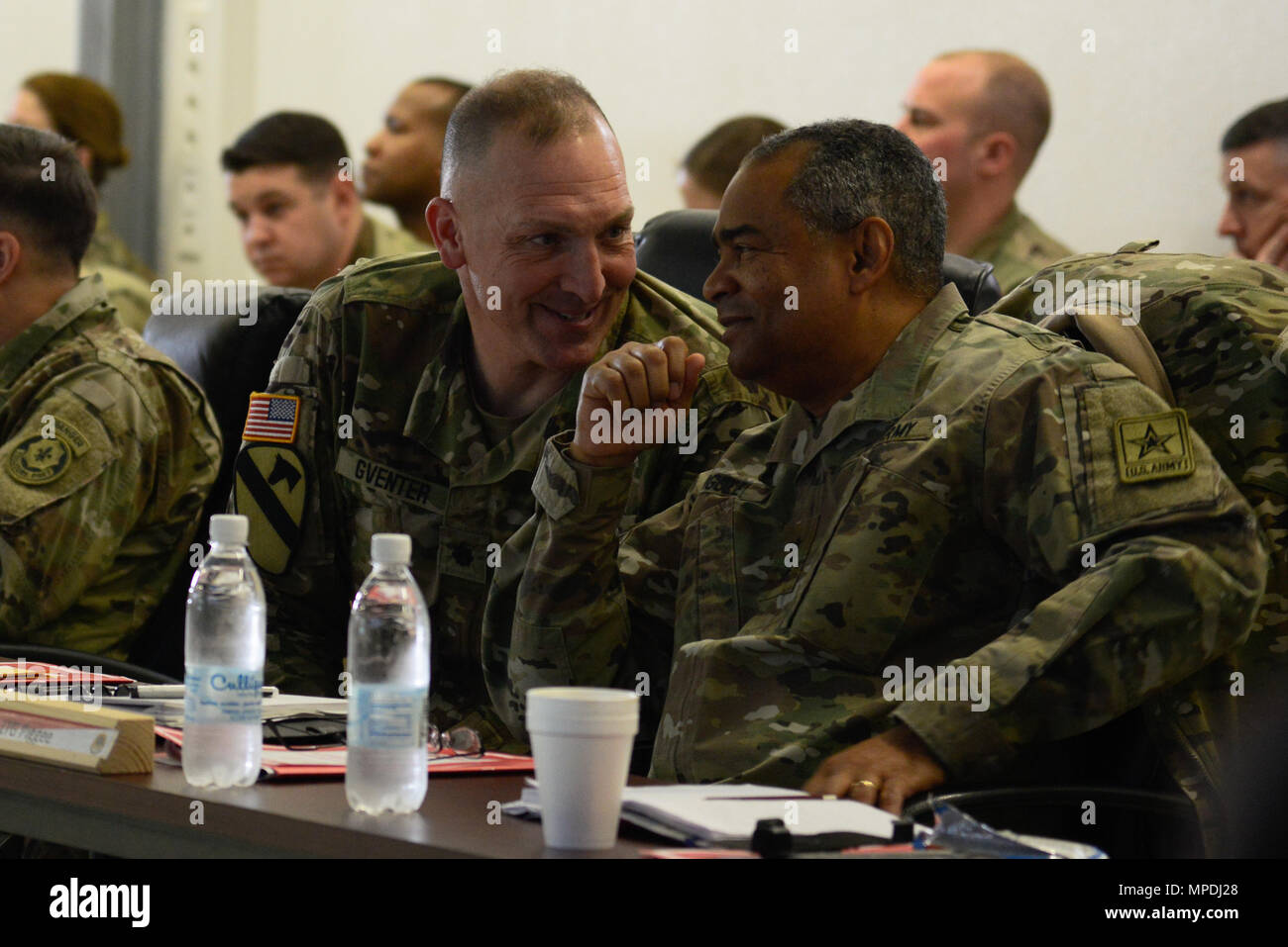 U.S. Army Lt. Col. Steven Gventer (left), Commander of the 2nd Squadron ...