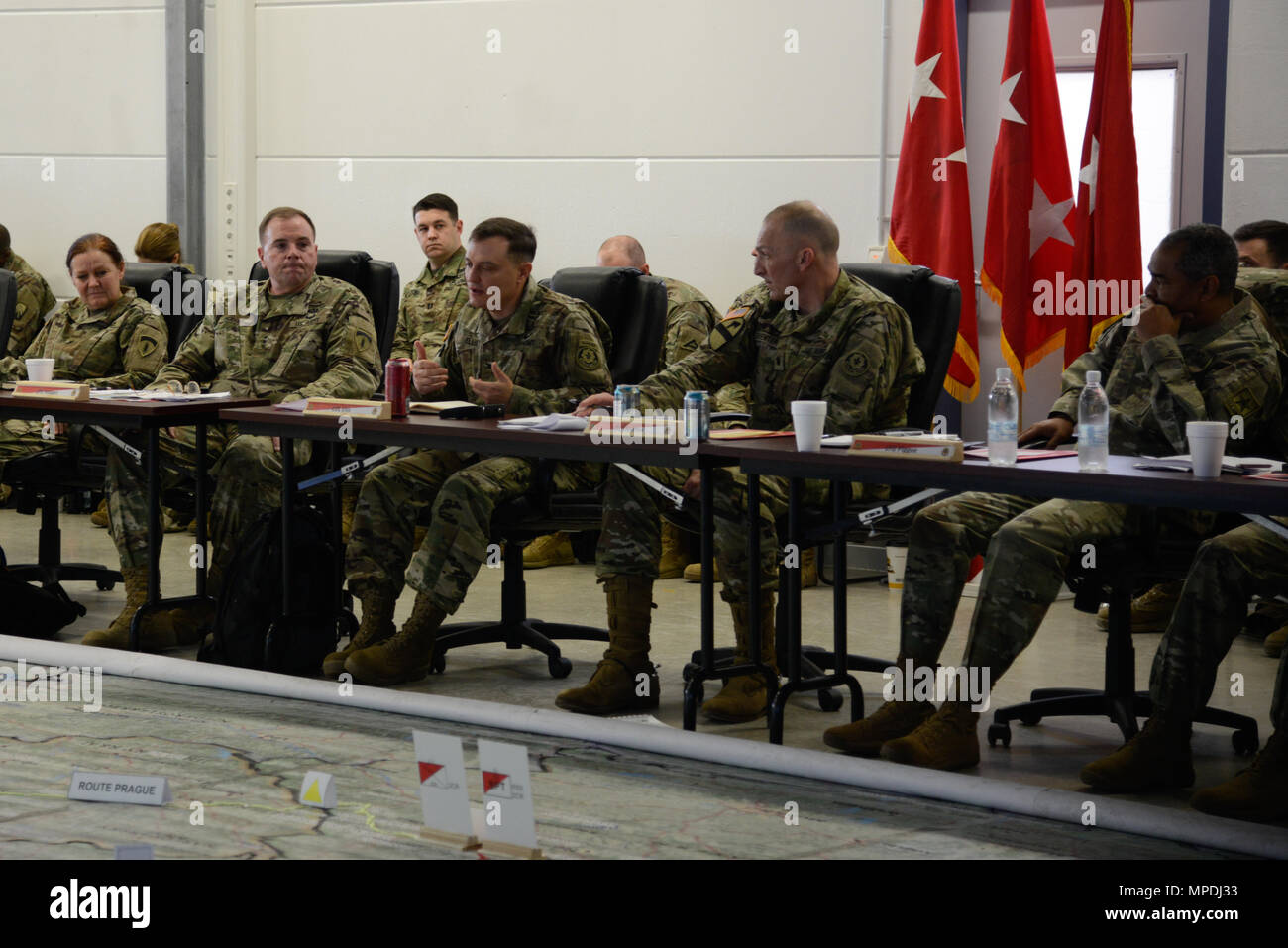 U.S. Army Col. Patrick J. Ellis (center), Commander of the 2nd Cavalry ...