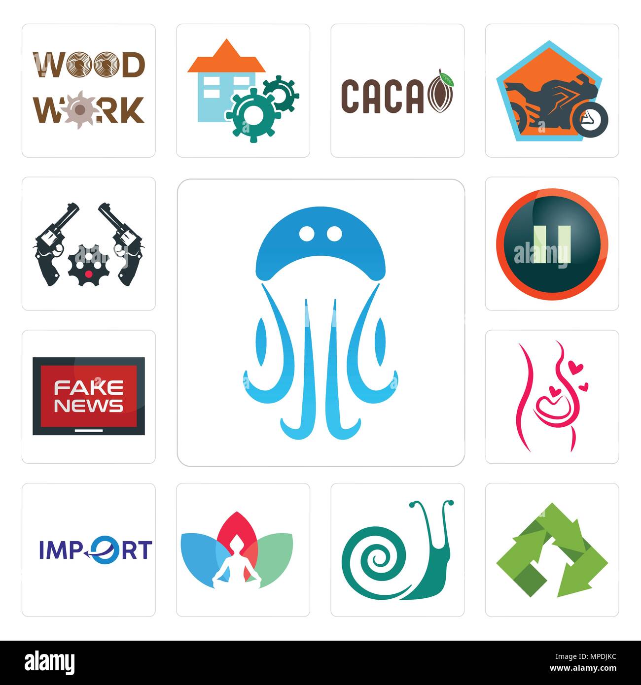 Logos symbols symbol recycle hi-res stock photography and images - Alamy