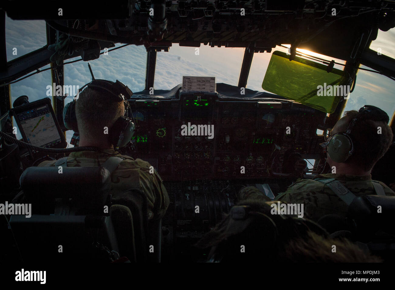 U.S. Air Force pilots from the 4th Special Operations Squadron fly an ...