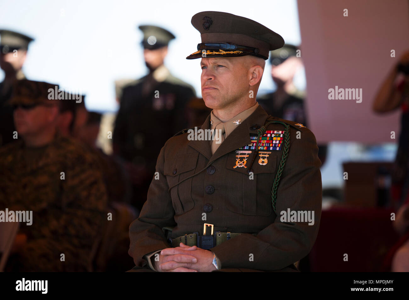 U.S. Marine Corps Col. George Schreffler, commanding officer, 5th ...