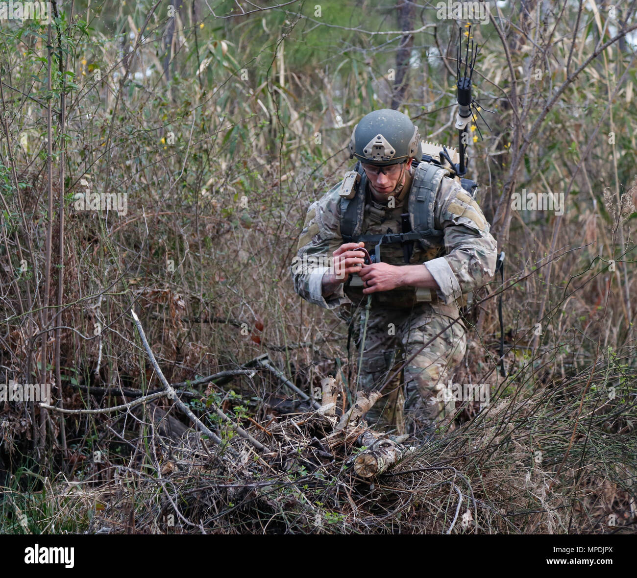 U.S. Army Staff Sgt. Eric Fitzgerald, assigned to 767th Ordnance Company (EOD), 192nd Ordnance ...