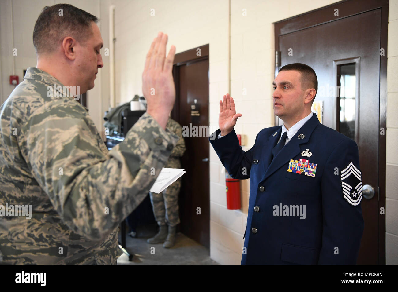 Chief Master Sgt. Mike Powell, 130th Airlift Wing communications flight ...