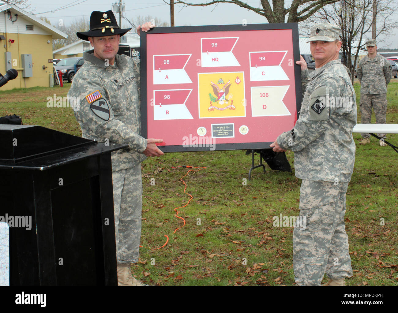 Lt. Col. Glenn Adams, commander of 1st Squadron, 98th Cavalry Regiment ...