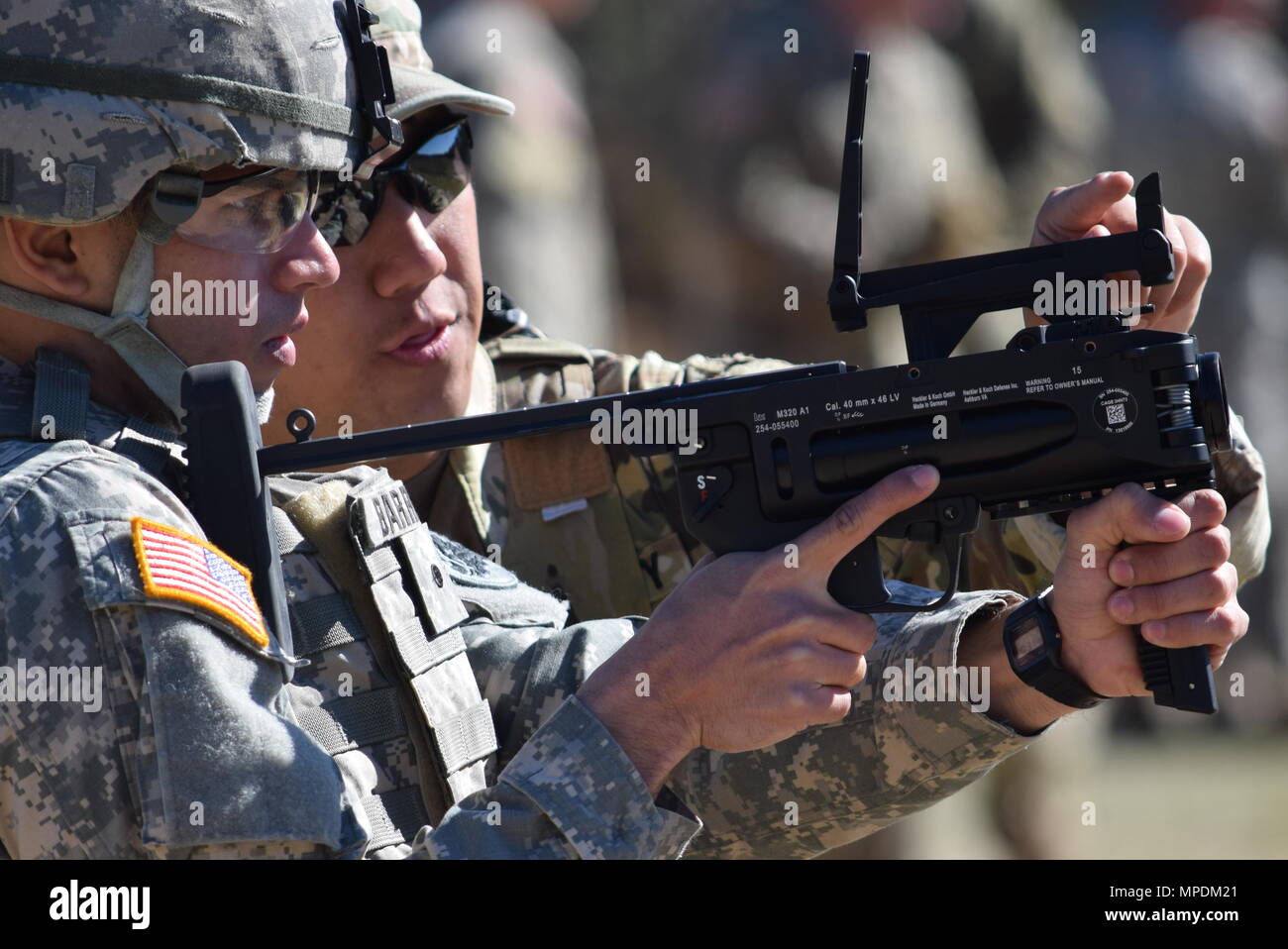 Georgia Army National Guard Sgt. Pat Choi of Company H, 121st Infantry ...