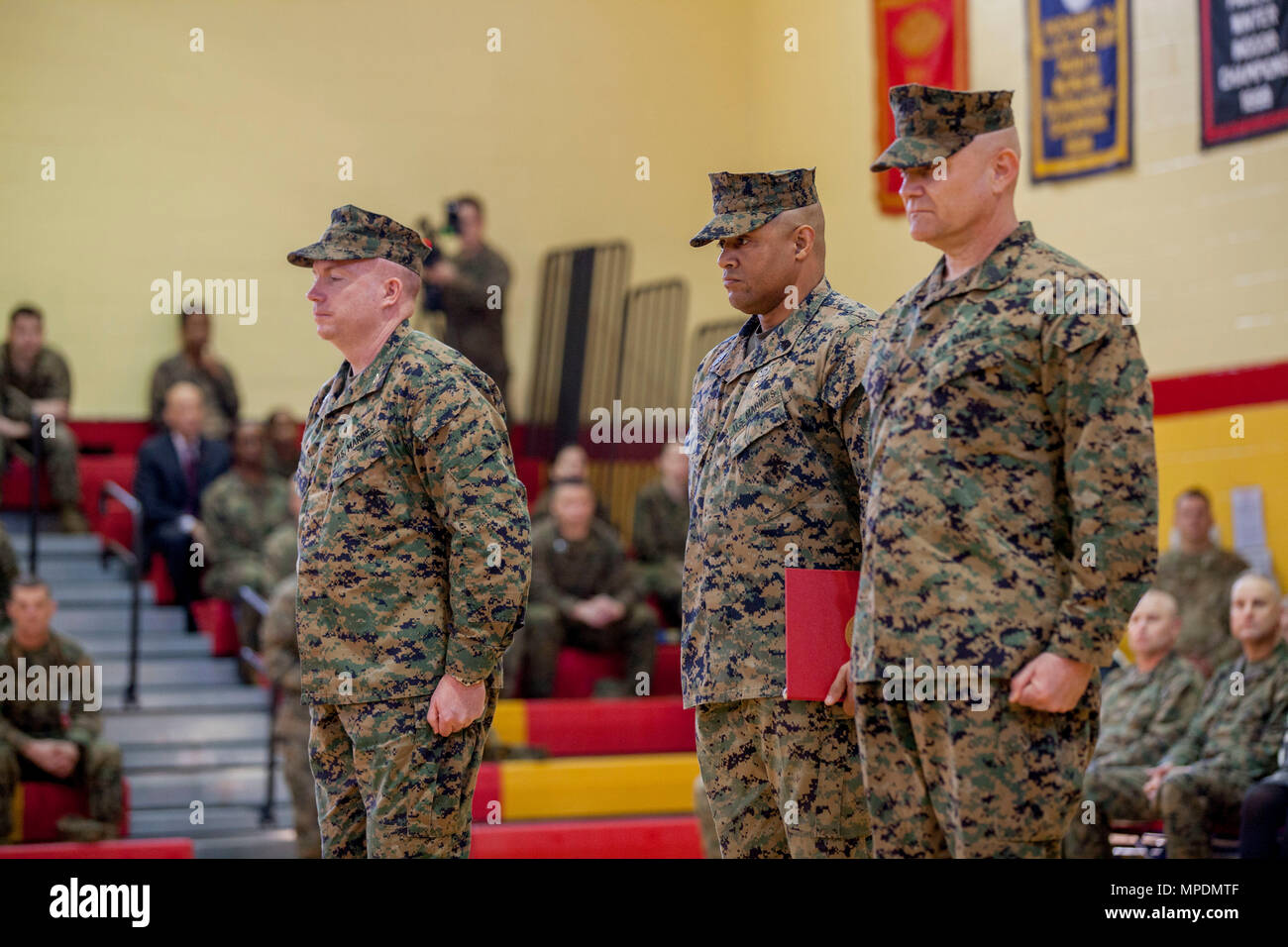 From left U.S. Marine Corps Col. Andrew M. Regan, commanding officer ...