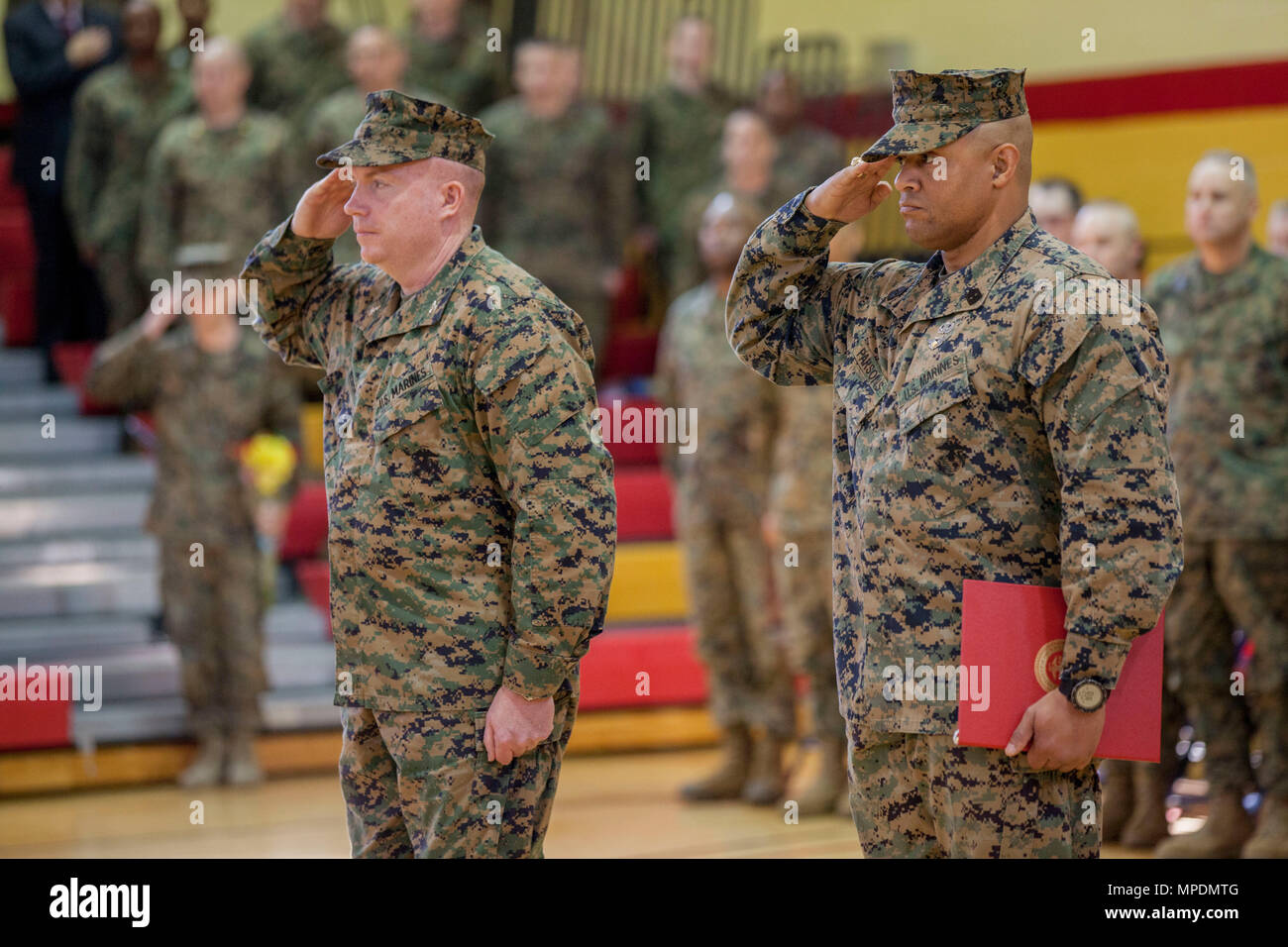 From left U.S. Marine Corps Col. Andrew M. Regan, commanding officer ...