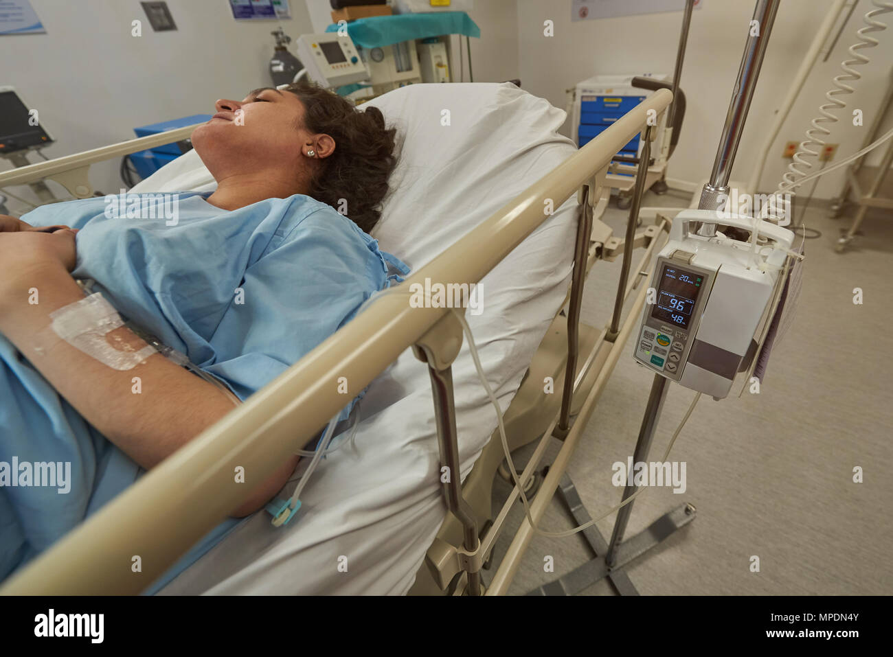 Young woman in surgery room ready for operation Stock Photo - Alamy