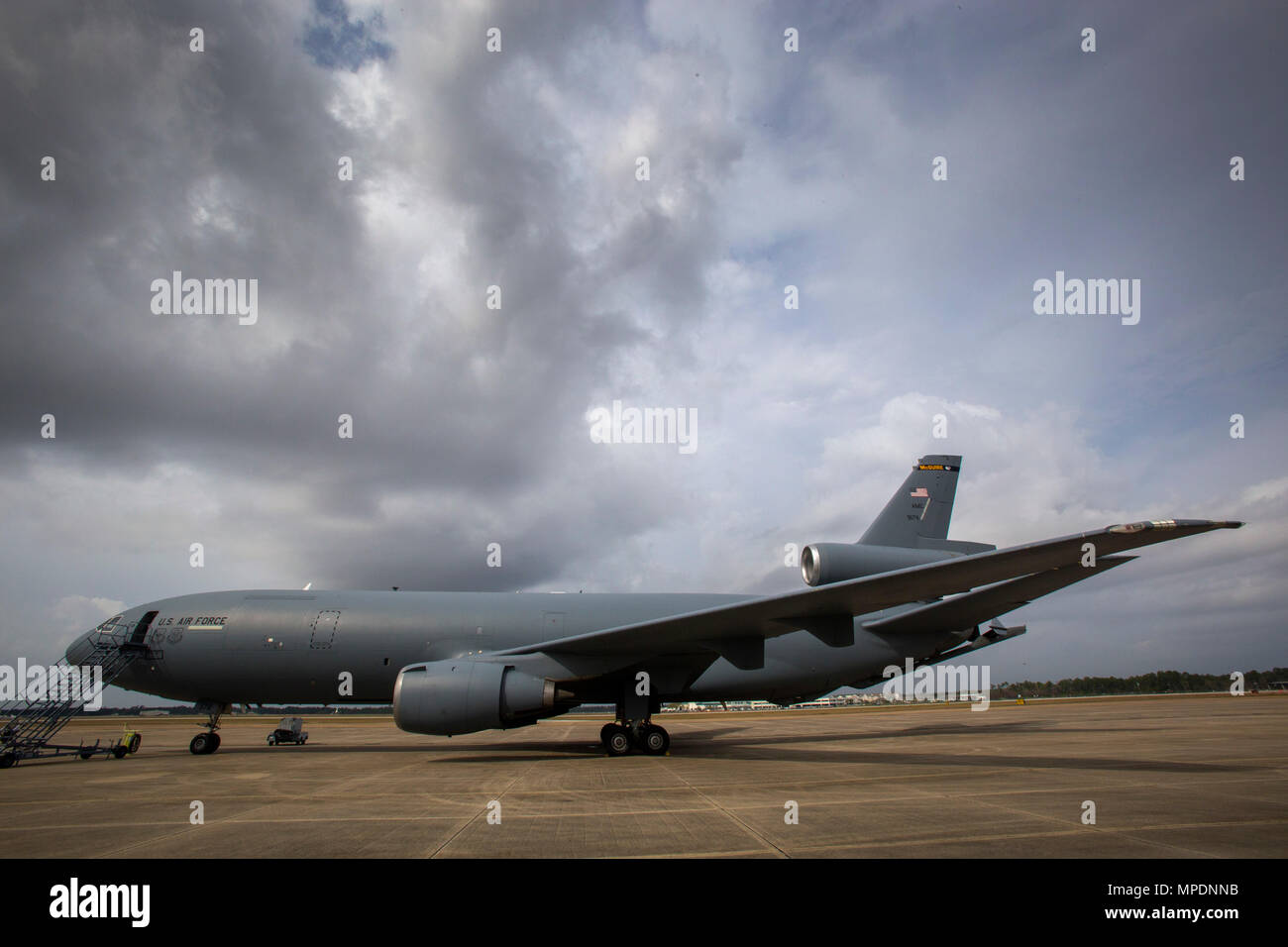 A KC-10 Extender tanker aircraft of the 305th Air Mobility Wing is ...