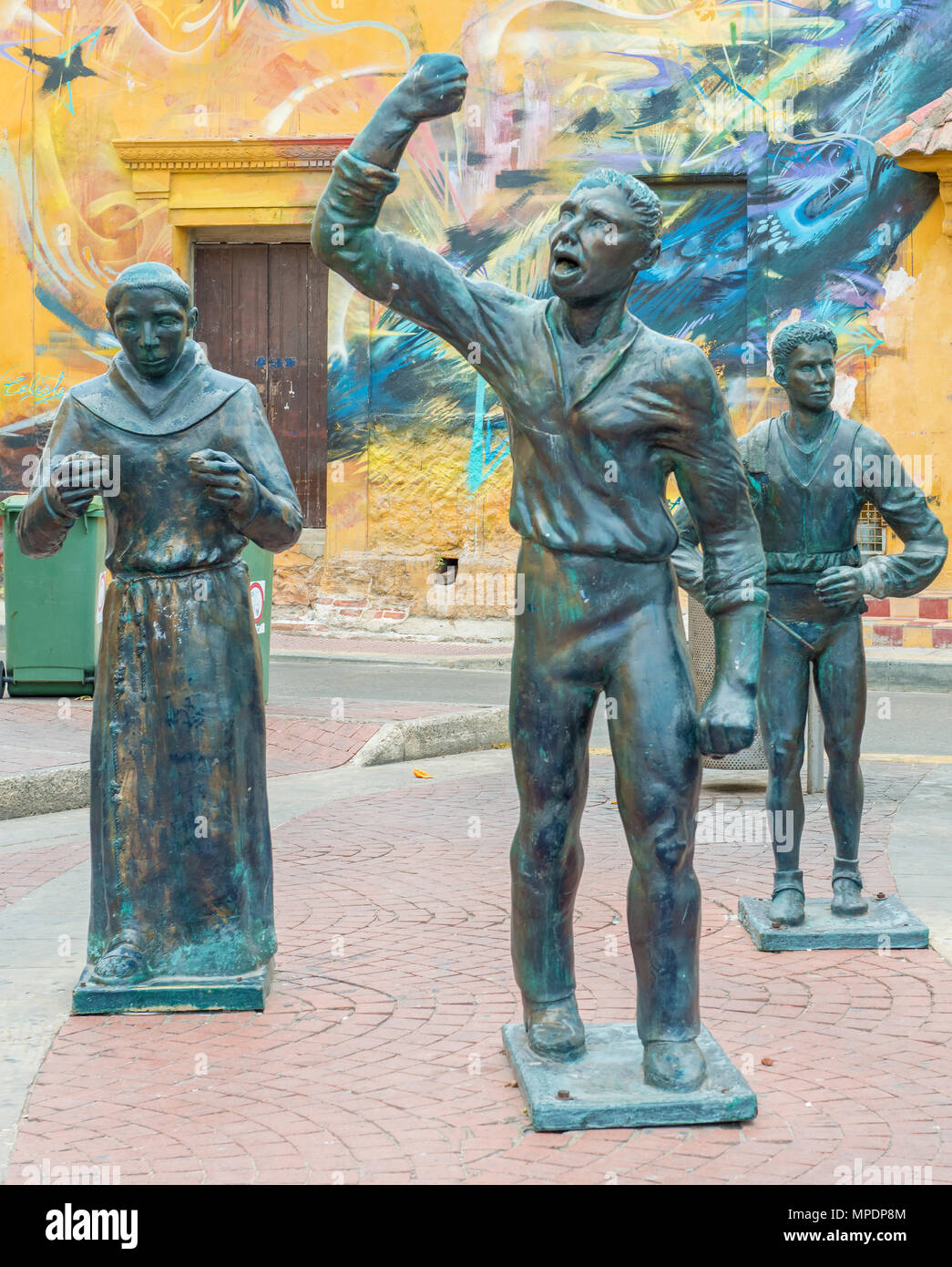 Cartagena, Colombia - March 24, 2016: Freedom symbol sculptures in ...
