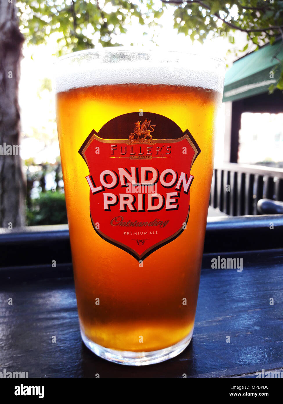 London Pride Beer in a glass. Beverage Concept Stock Photo - Alamy