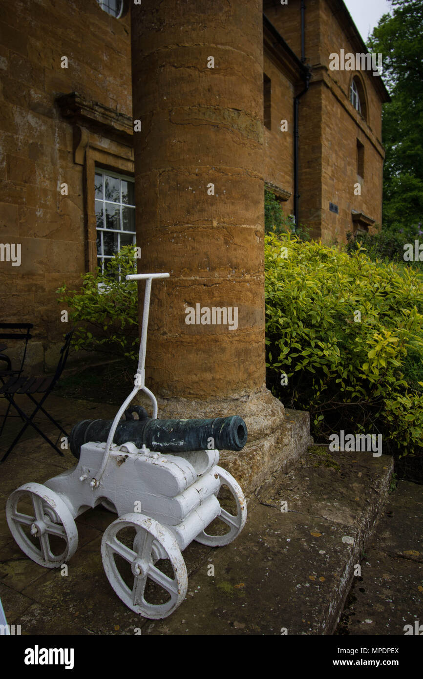 Cannon small Althorp House Northamptonshire stone building stable block ...