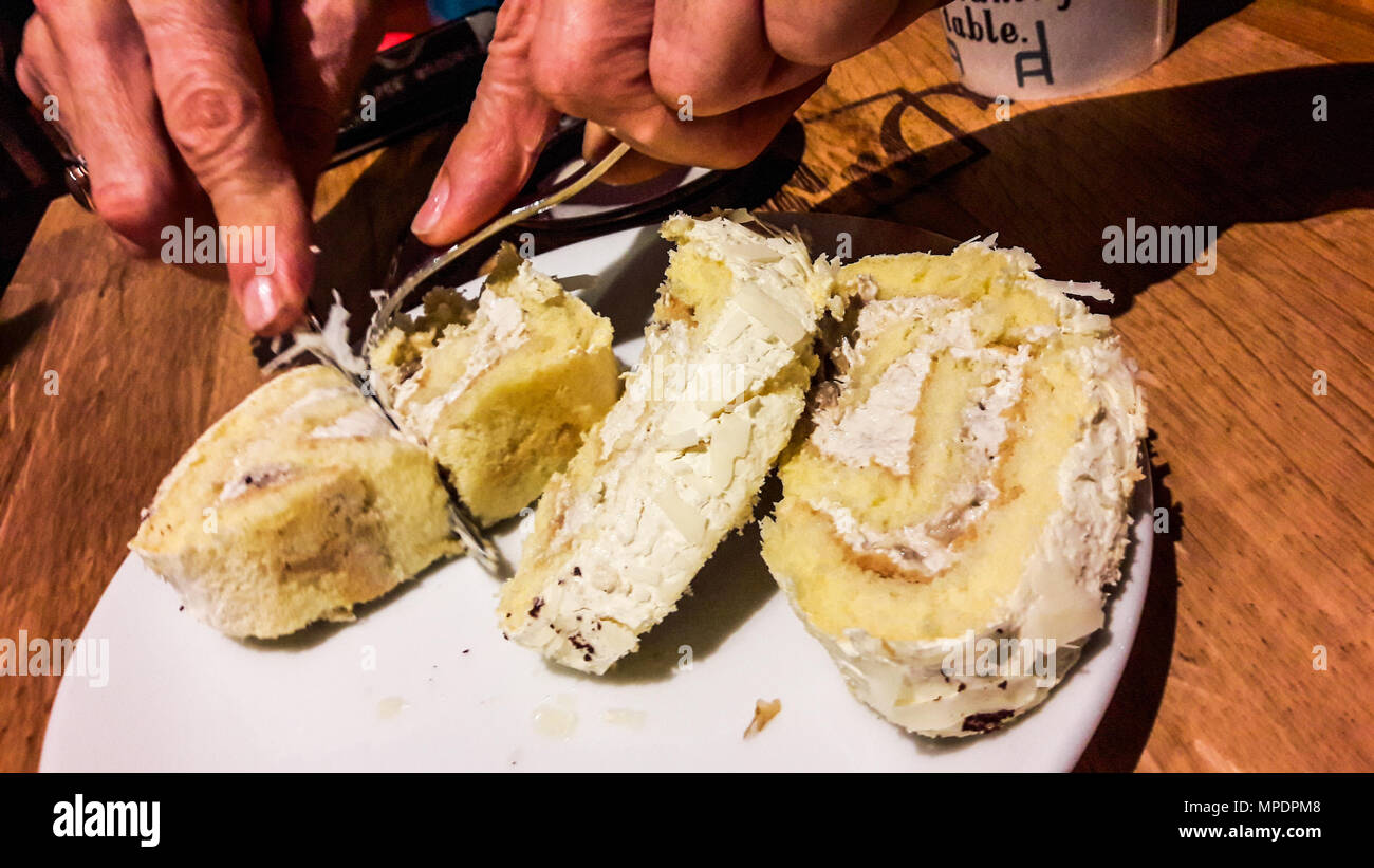 Biscuit food knife fork plate hi-res stock photography and images - Alamy