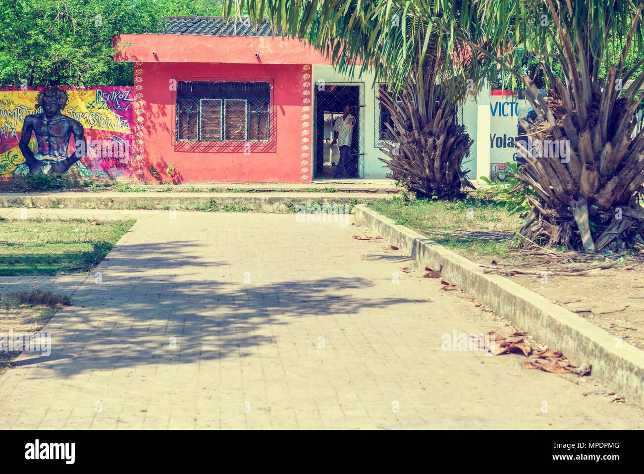 San Basilio de Palenque, Colombia - March 25, 2017: It is the first ...