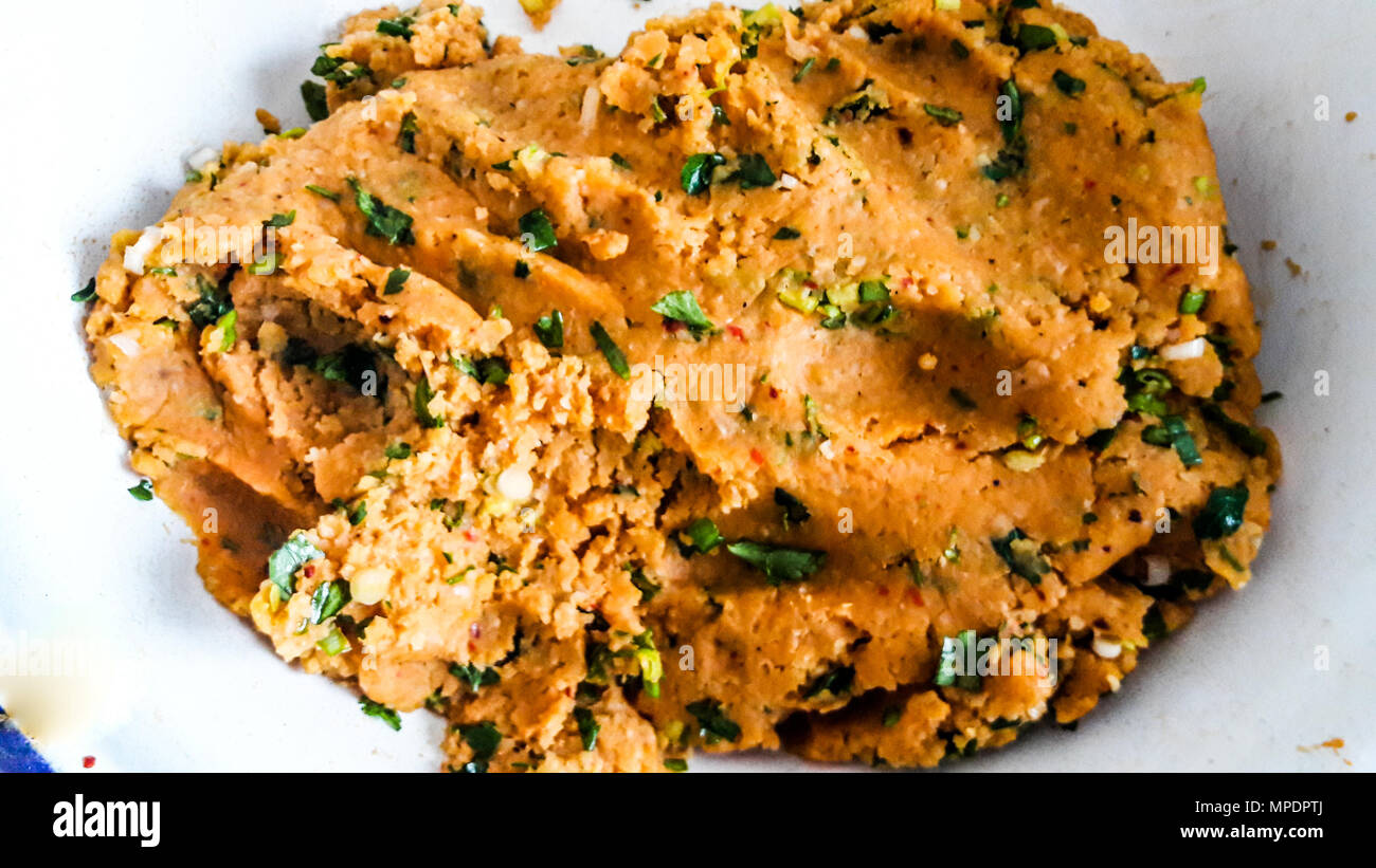 Turkish Food Mercimek Koftesi made Bulgur and Lentil Paste Stock Photo ...