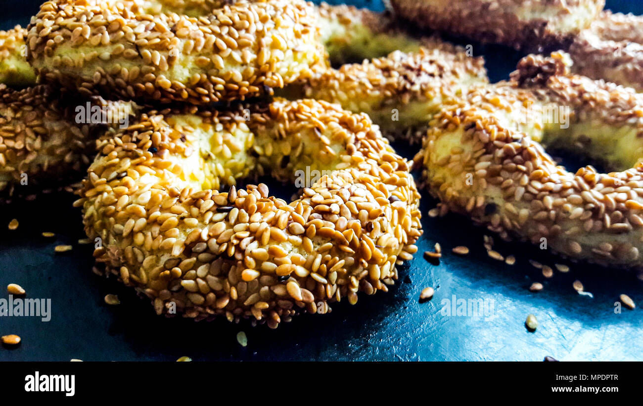 Turkish Bagel Kandil Simidi. turkish traditional ramadan food Stock ...