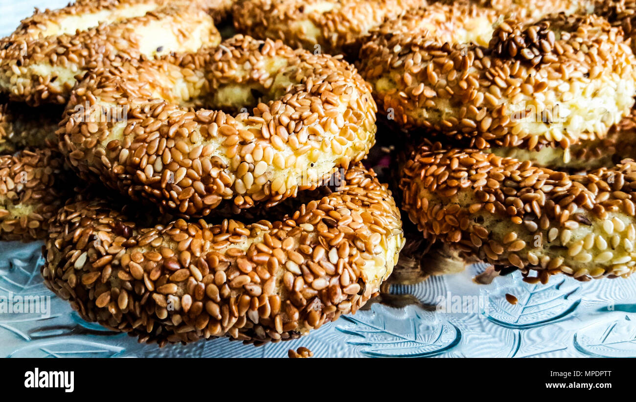 Turkish Bagel Kandil Simidi. turkish traditional ramadan food Stock ...