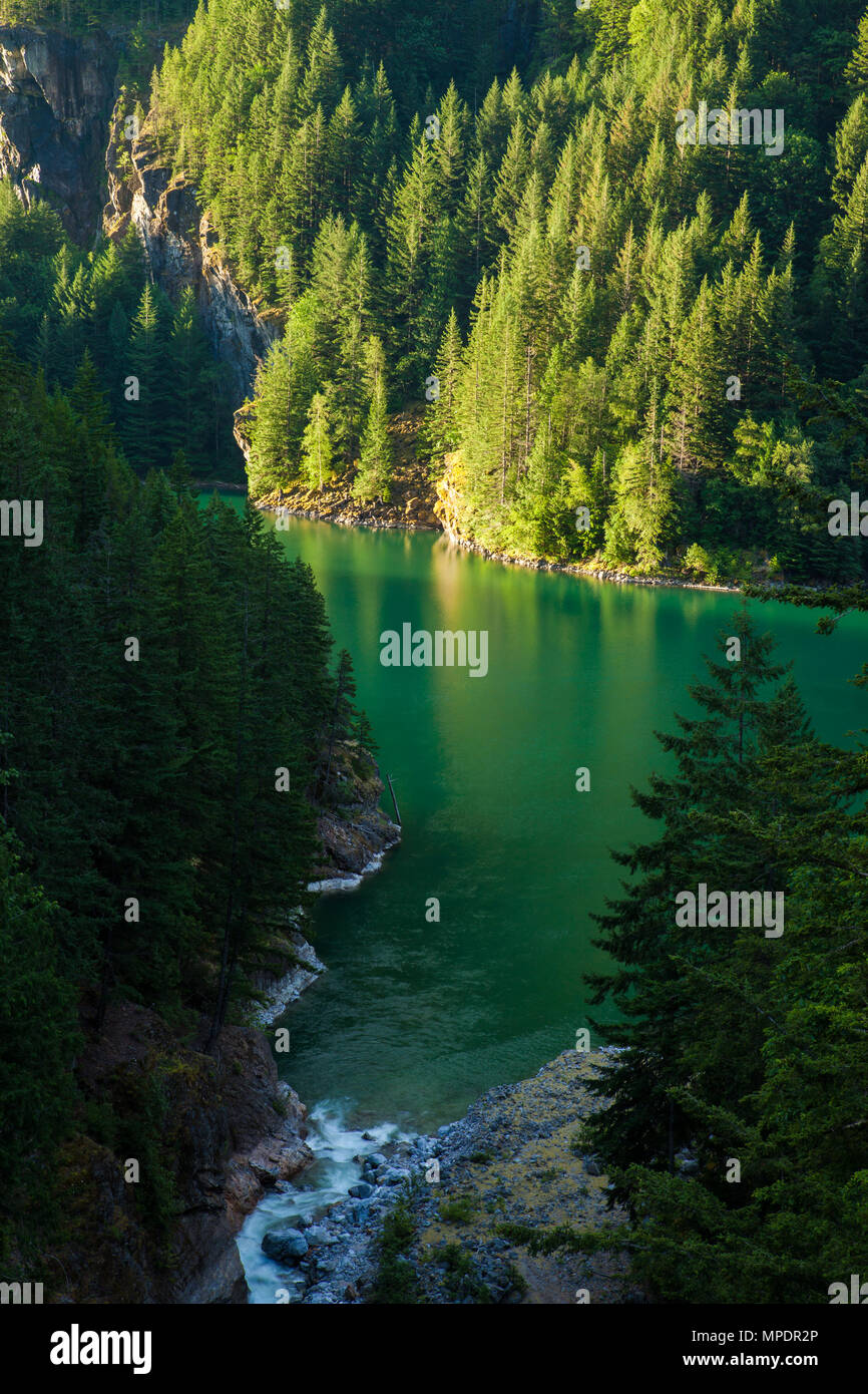 Diablo Lake in North Cascades National Park, Washington, USA Stock ...